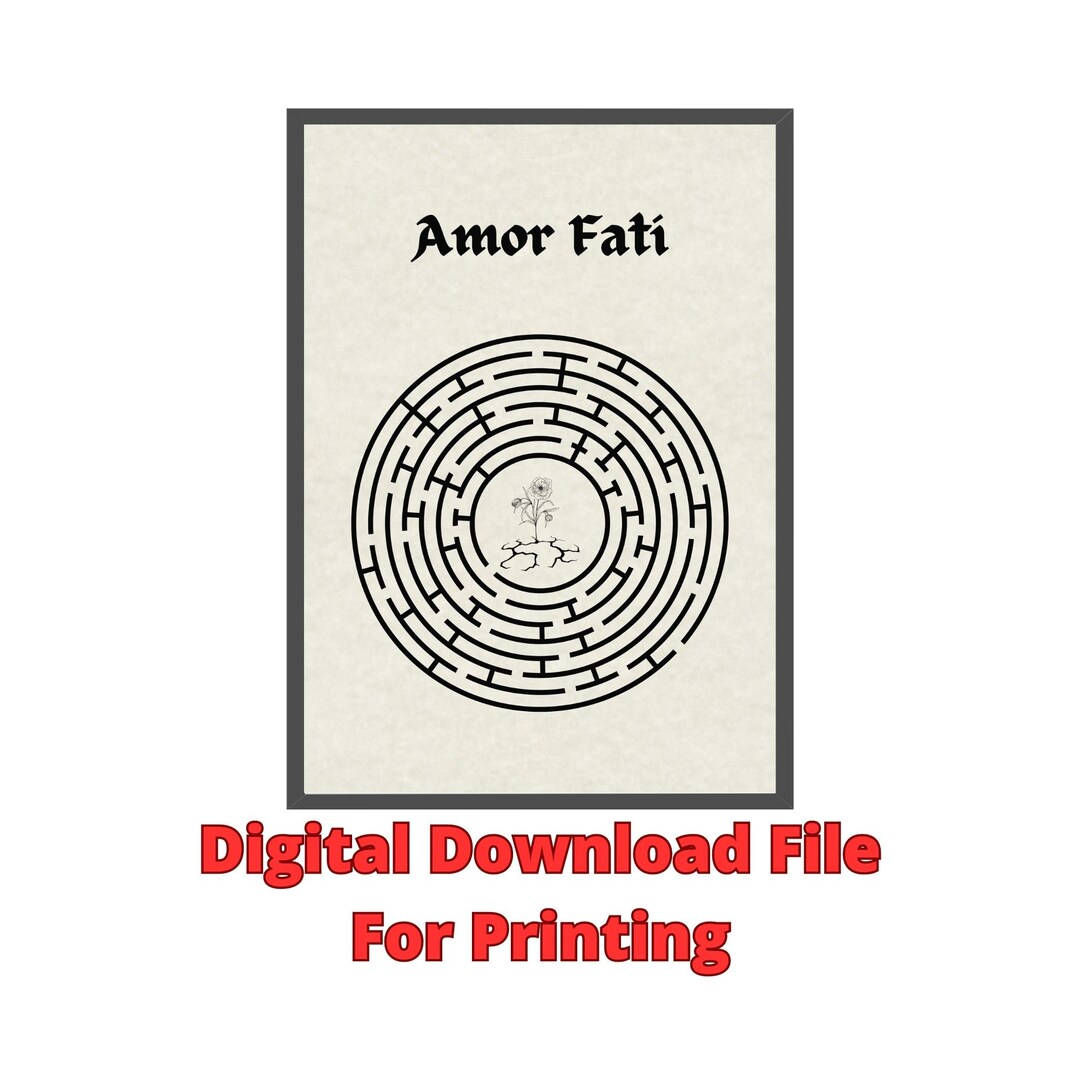 Amor Fati Printable Wall Art Latin Quote Graphic Poster Love Fate Jpg ...
