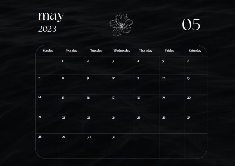 PRINTABLE Perpetual / Forever Wall Calendar | Digital PDF Instant ...