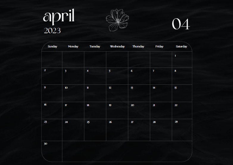 PRINTABLE Perpetual / Forever Wall Calendar | Digital PDF Instant ...