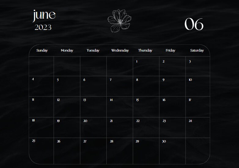 PRINTABLE Perpetual / Forever Wall Calendar | Digital PDF Instant ...