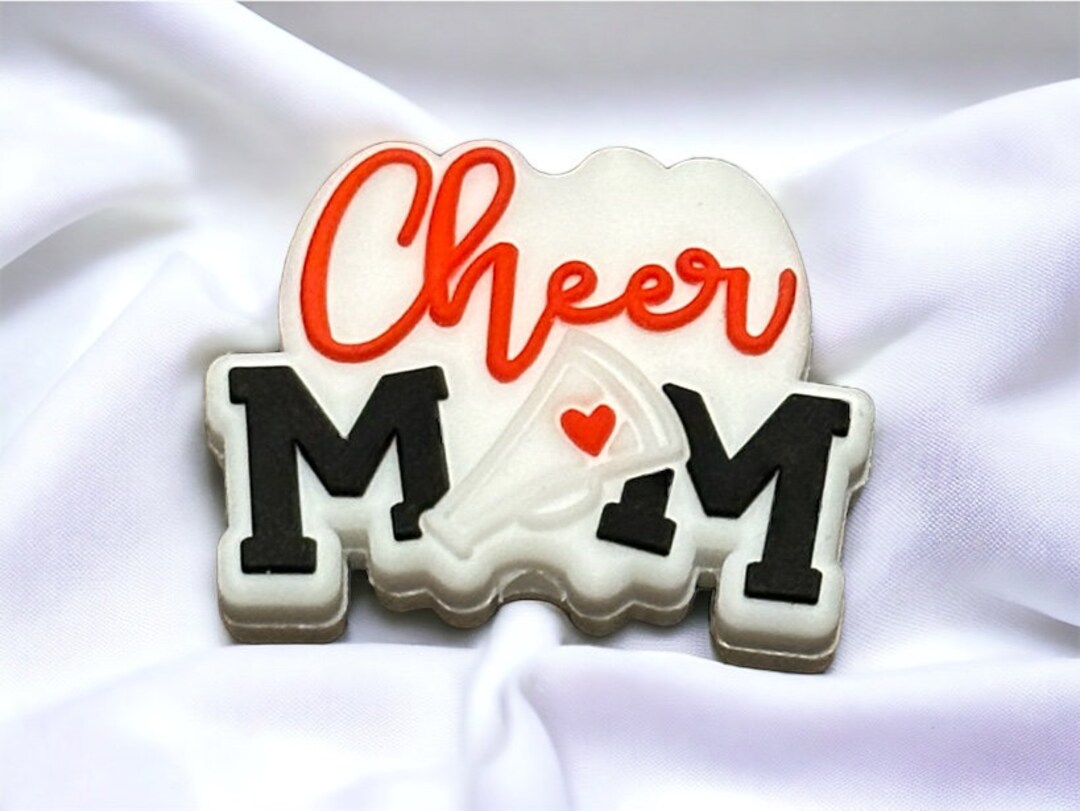 Cheer Mom Focal Bead, Loose Beads, Silicone Beads, Cheer Focal Beads ...