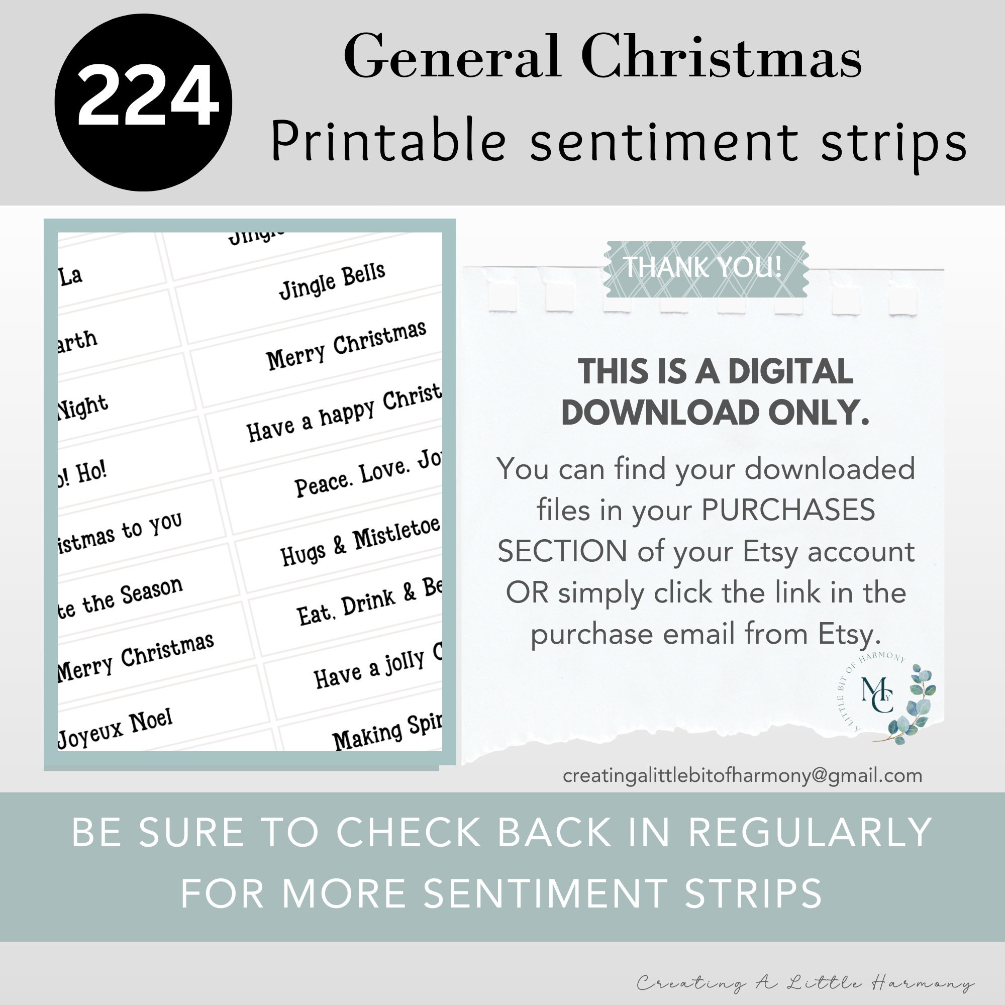 Printable Christmas Sentiment Strips | Black and White Sentiment Strips ...