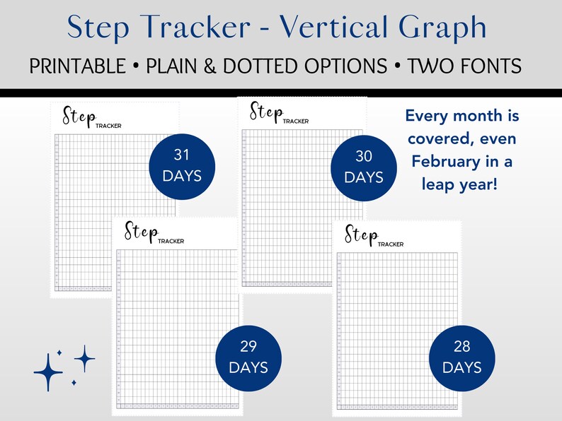 Steps Tracker | Printable Steps Tracker | Digital Steps Tracker ...