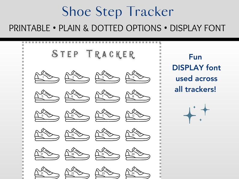 Steps Tracker | Printable Steps Tracker | Digital Steps Tracker ...