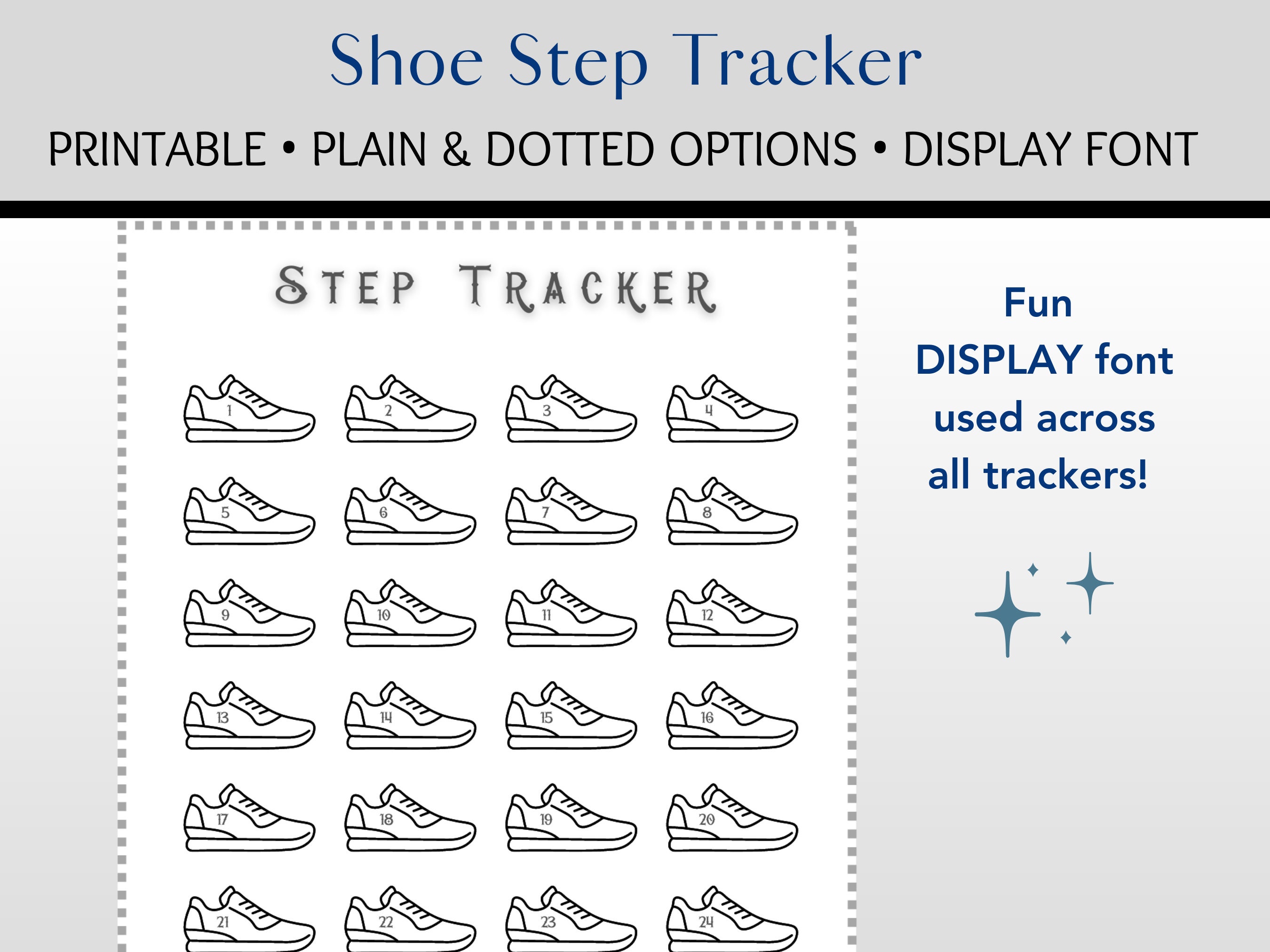 Steps Tracker | Printable Steps Tracker | Digital Steps Tracker ...