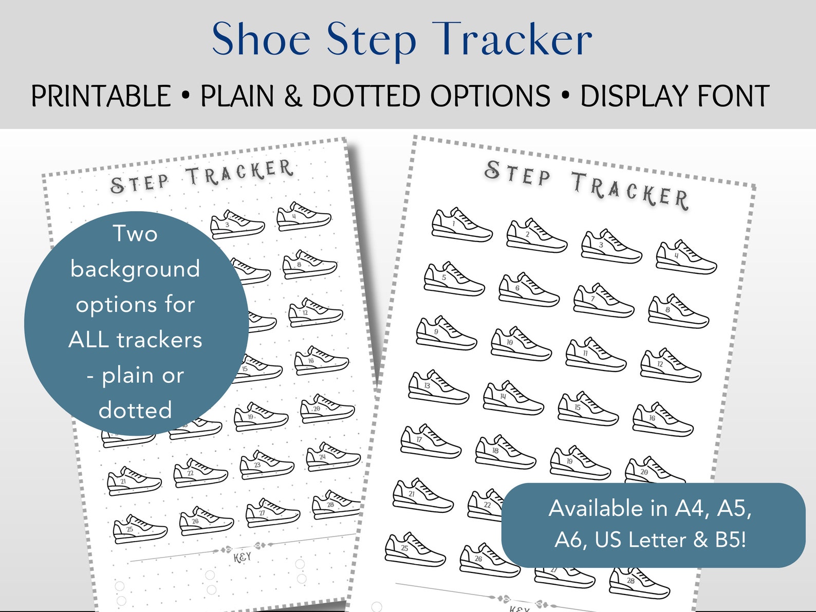 Steps Tracker | Printable Steps Tracker | Digital Steps Tracker ...