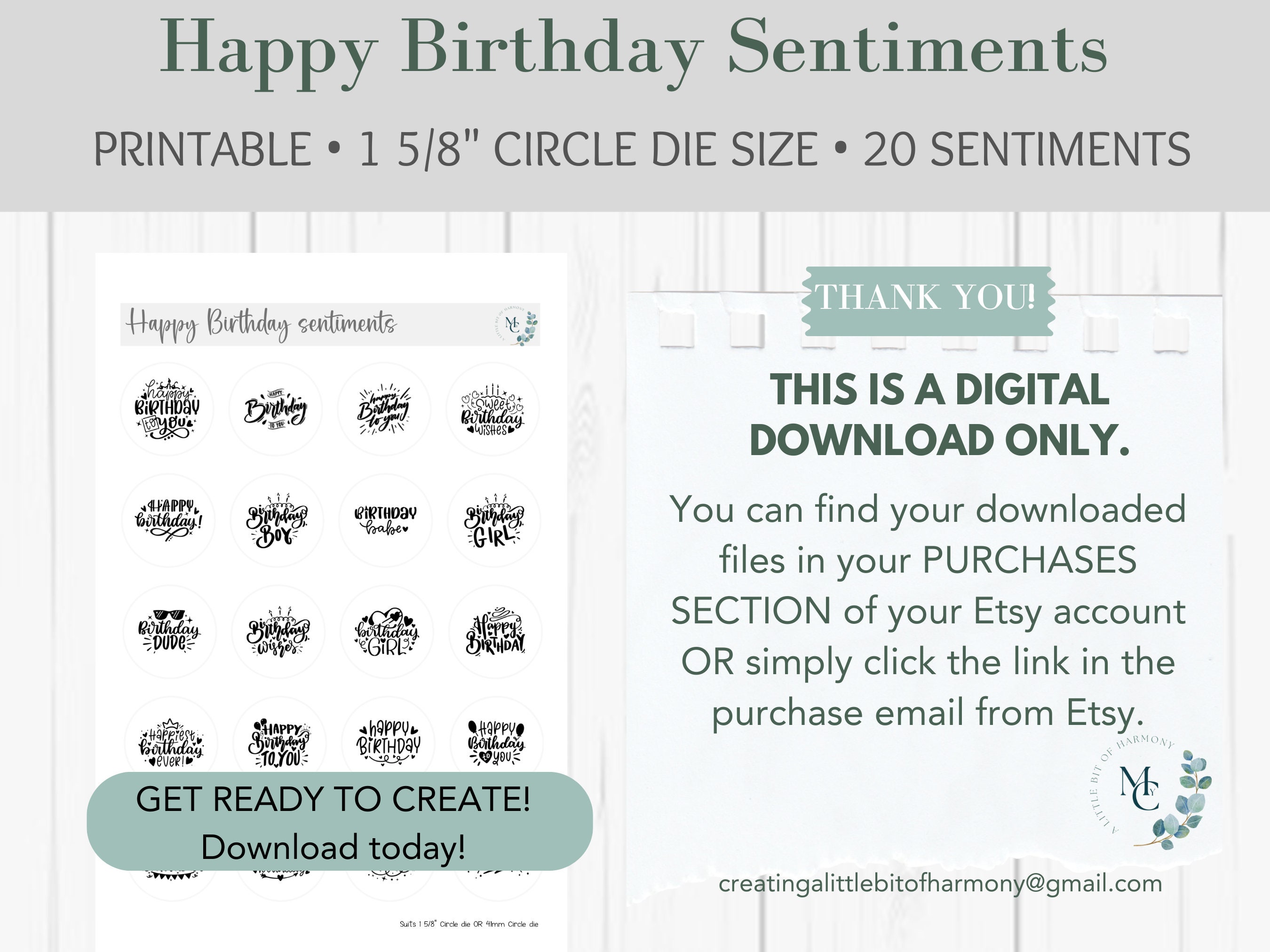 Printable Circle Birthday Sentiments | Happy Birthday Quotes | Card ...