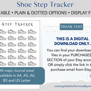 Steps Tracker | Printable Steps Tracker | Digital Steps Tracker ...