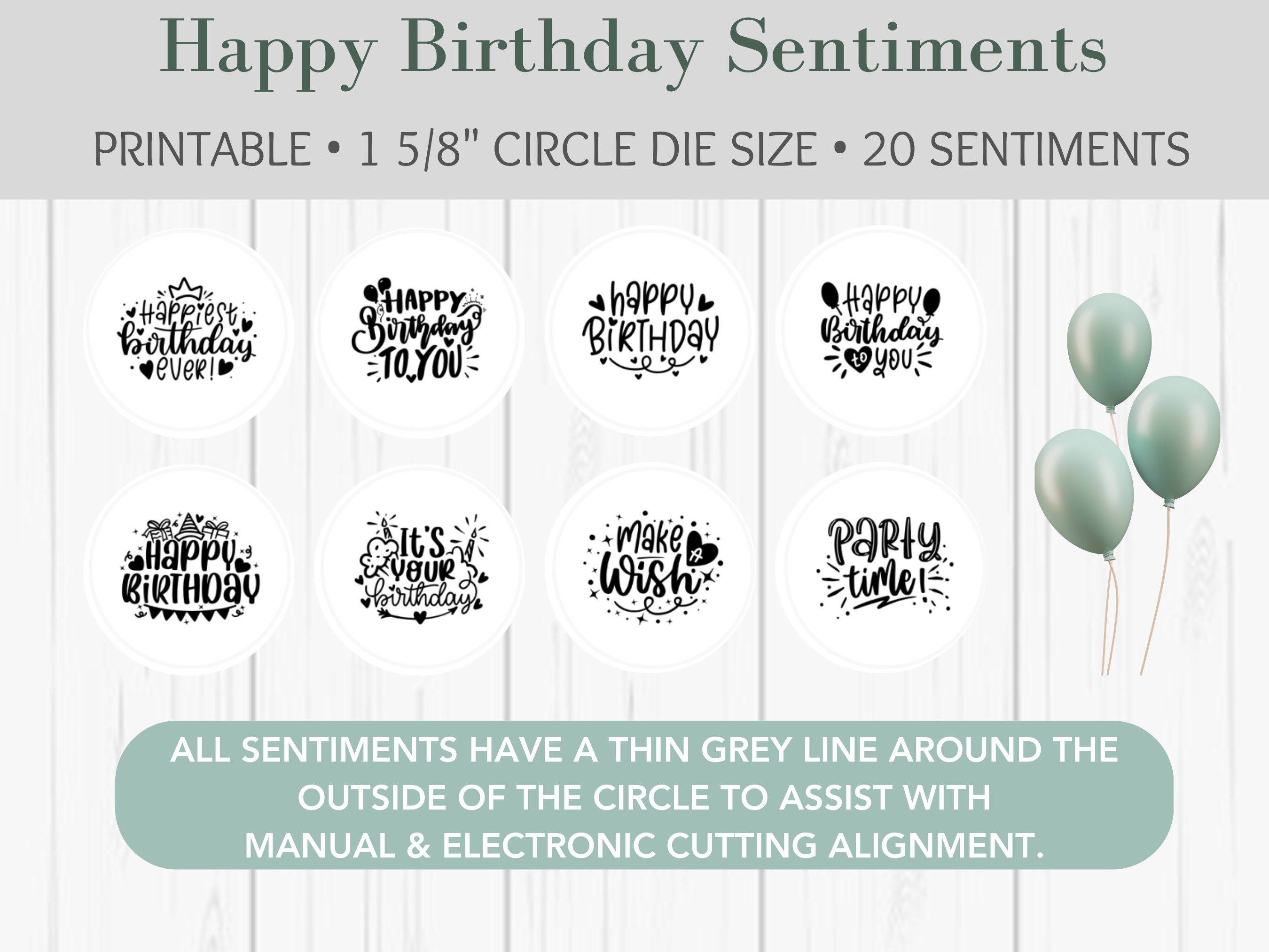 Printable Circle Birthday Sentiments | Happy Birthday Quotes | Card ...