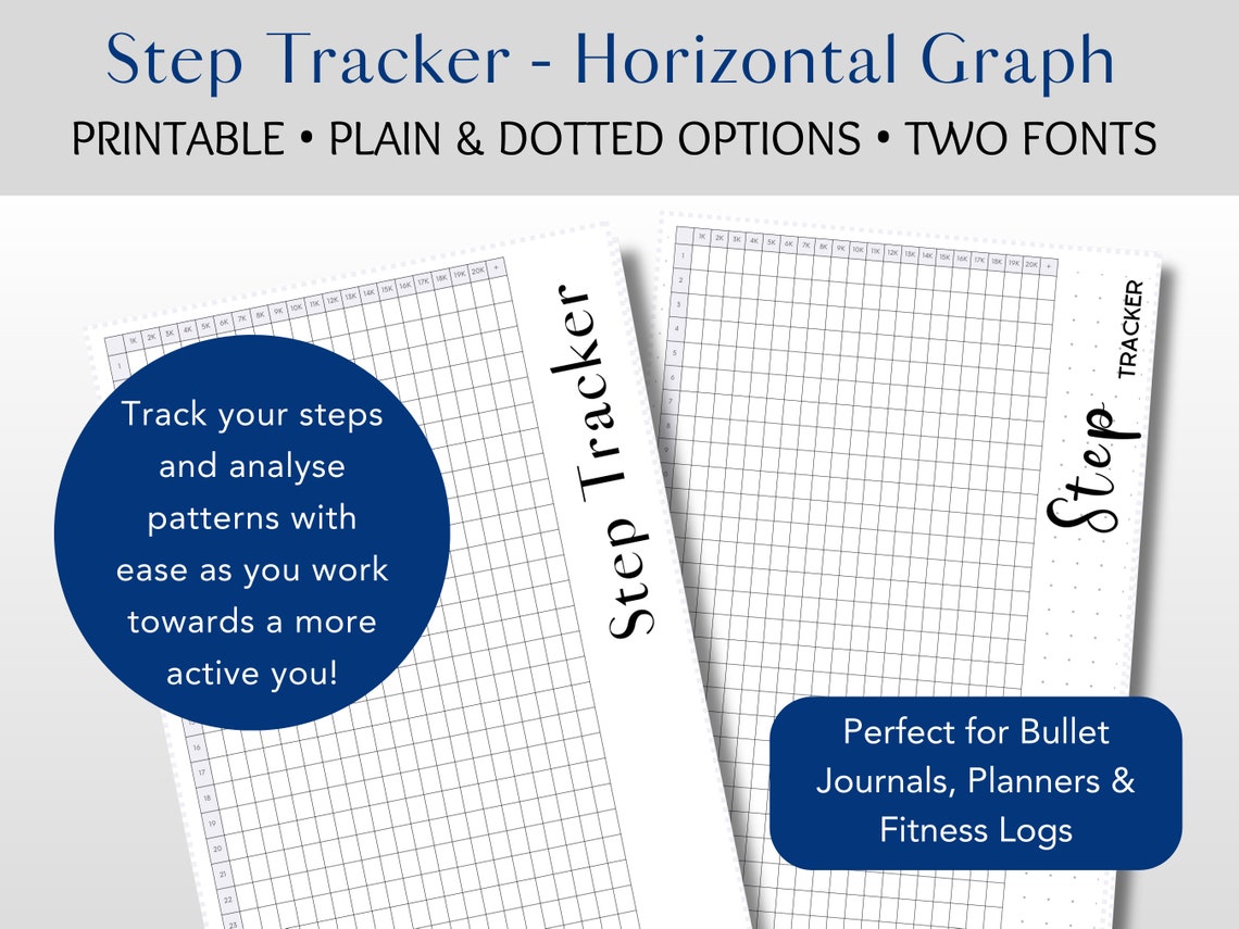 Steps Tracker Printable Steps Tracker Digital Steps Tracker Monthly ...