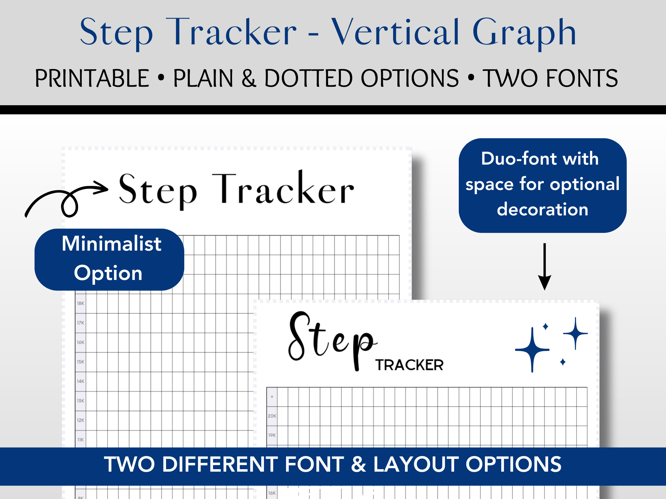 Steps Tracker | Printable Steps Tracker | Digital Steps Tracker ...