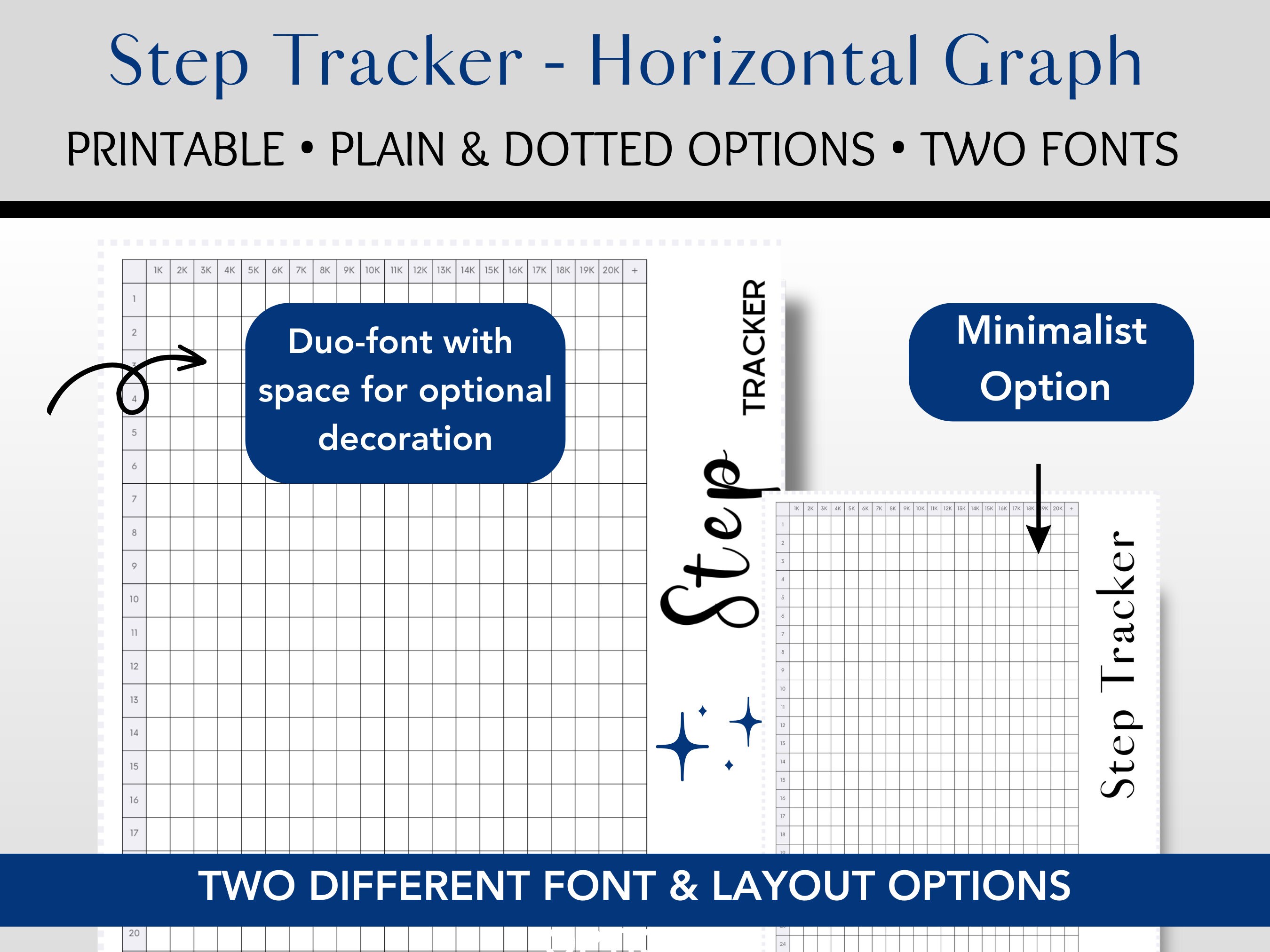 Steps Tracker Printable Steps Tracker Digital Steps Tracker Monthly ...