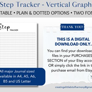Steps Tracker | Printable Steps Tracker | Digital Steps Tracker ...