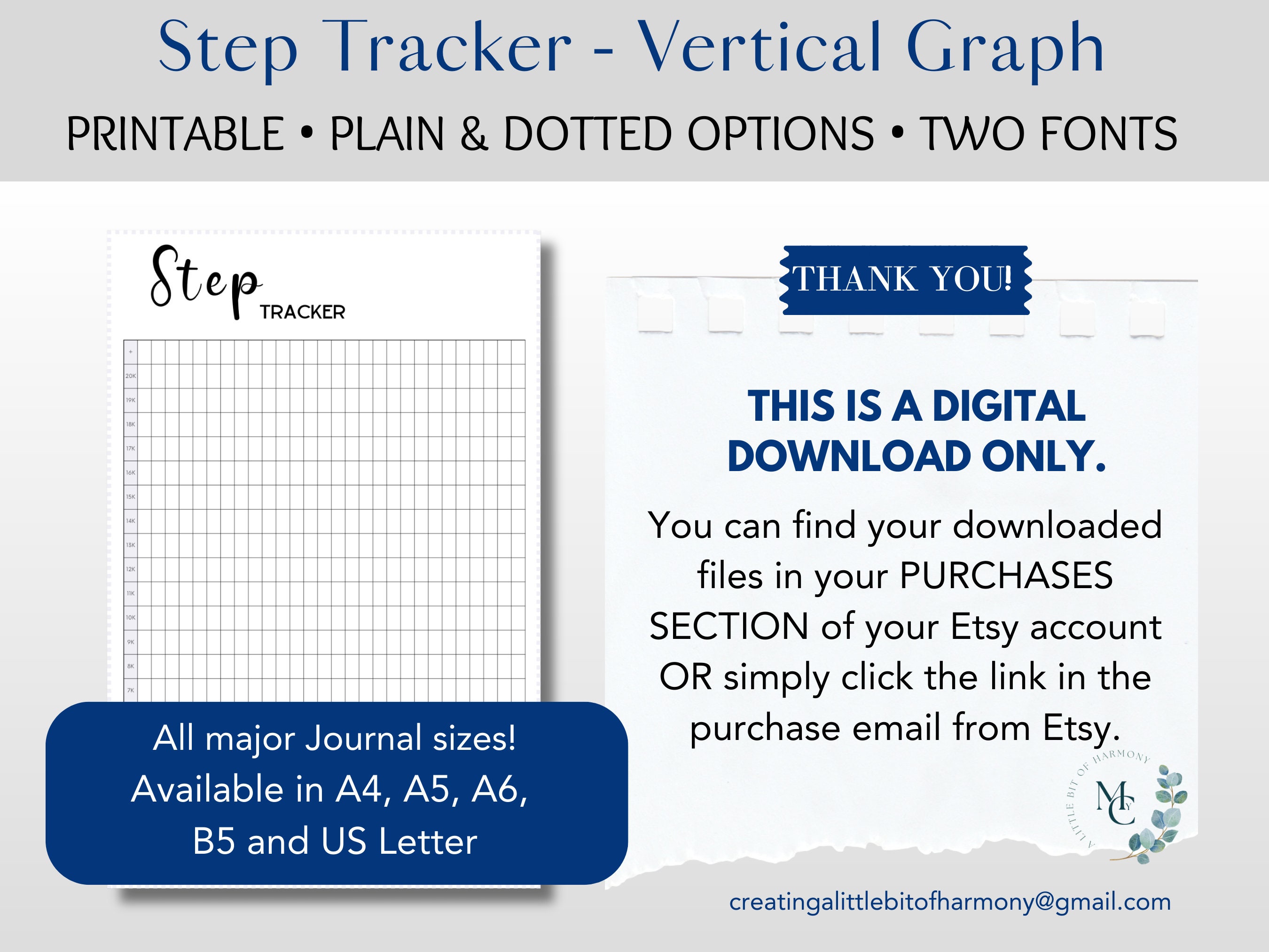 Steps Tracker | Printable Steps Tracker | Digital Steps Tracker ...