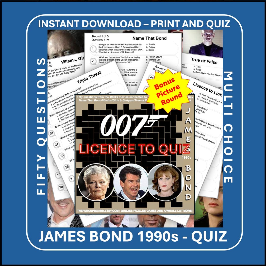 James Bond Quiz – the 90s Unleashed a Formidable New M, Iconic Villains ...
