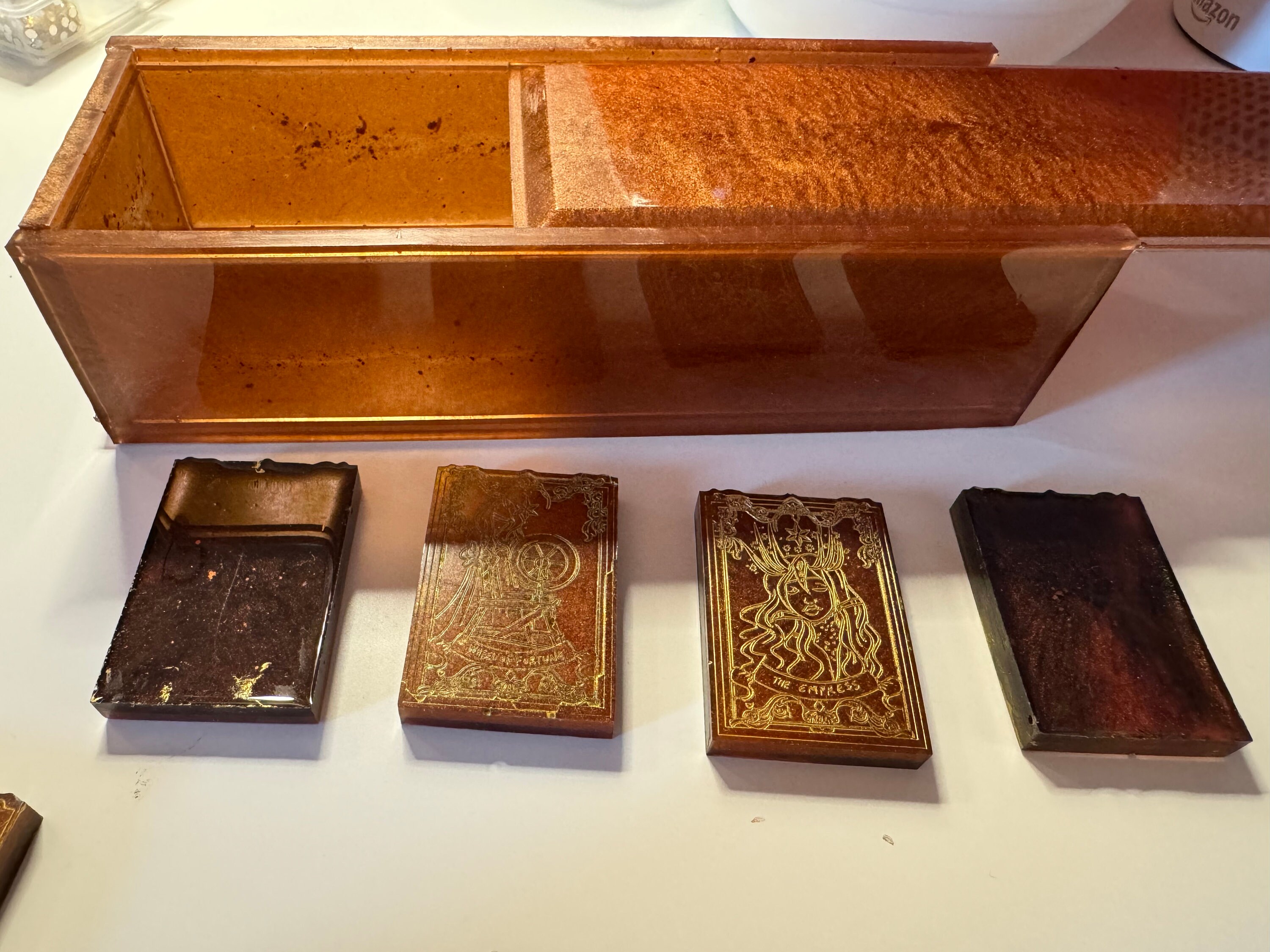 Resin Tarot Card Set With Box - Etsy