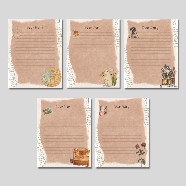 Digital Diary Vintage Diary Girls Diary Diary Book Kawaii - Etsy