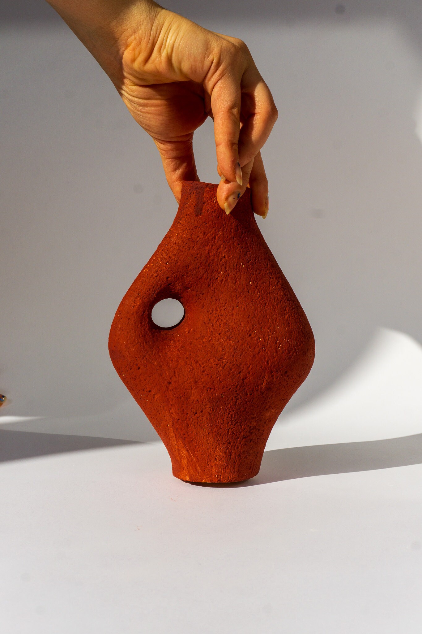 Tiny Amorphous Ceramic Vase, Unique Handmade Flower Vase, Elegant and ...