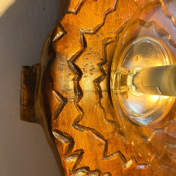 Rustic Wood Lamp - Etsy