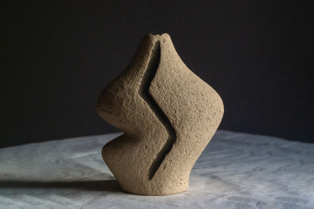 Unique Handmade Ceramic Vase, Minimal Abstract Sculptural Tiny Vase ...