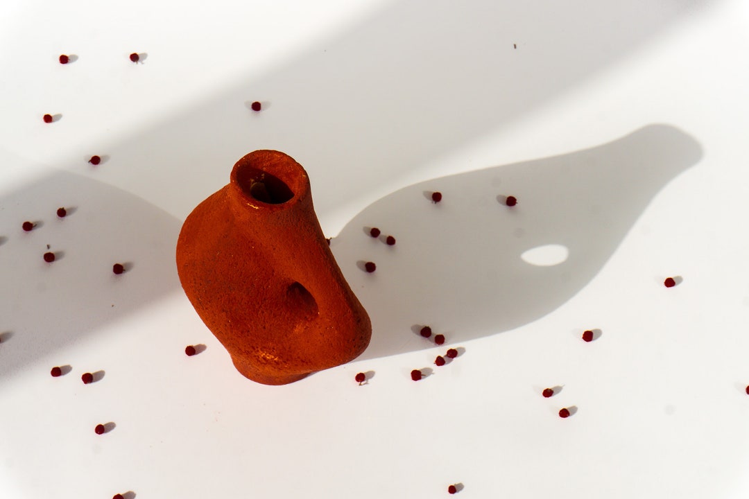 Tiny Amorphous Ceramic Vase, Unique Handmade Flower Vase, Elegant and ...