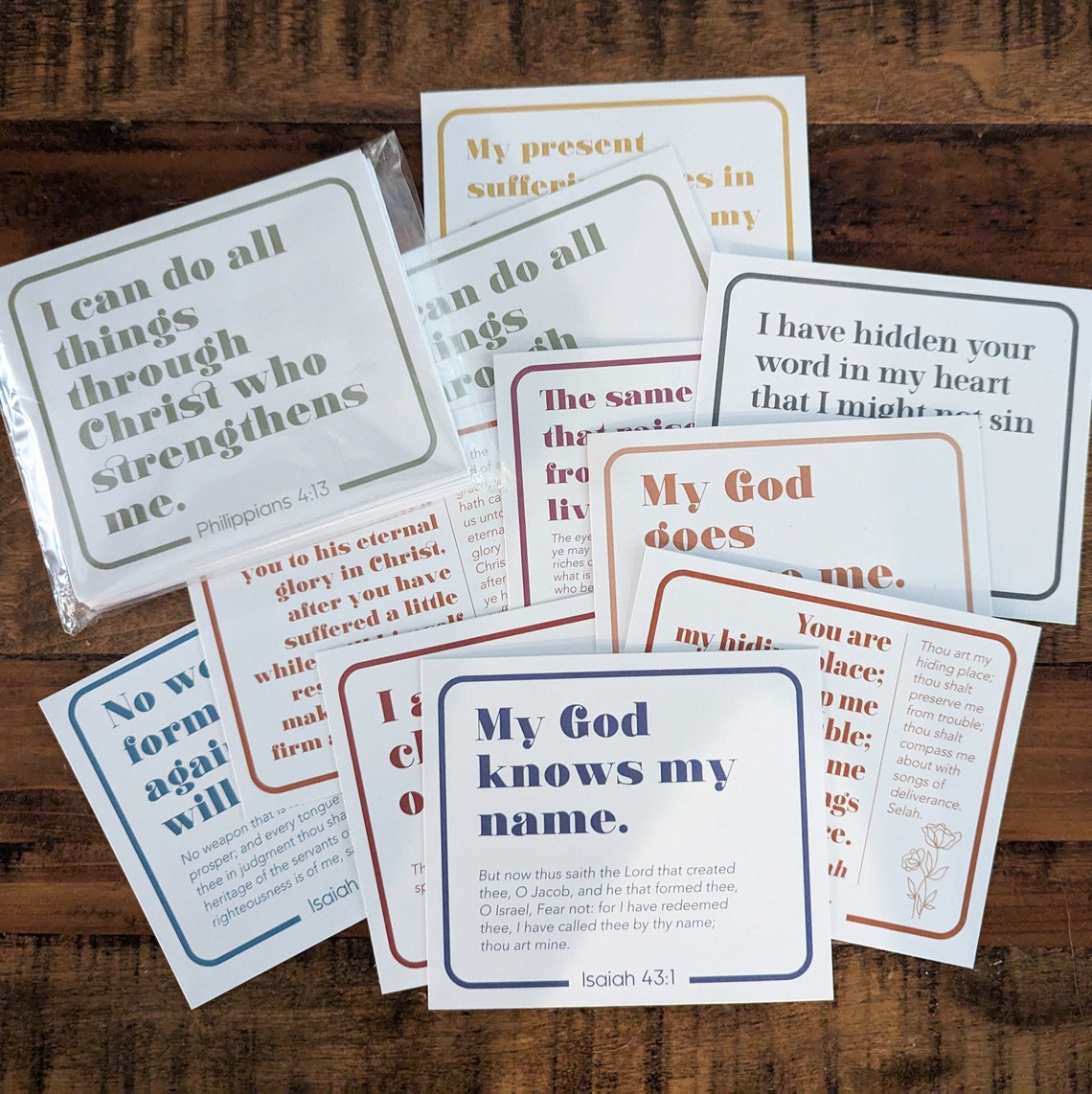 Bible Scripture Cards for Memorizing HIS Word - Etsy
