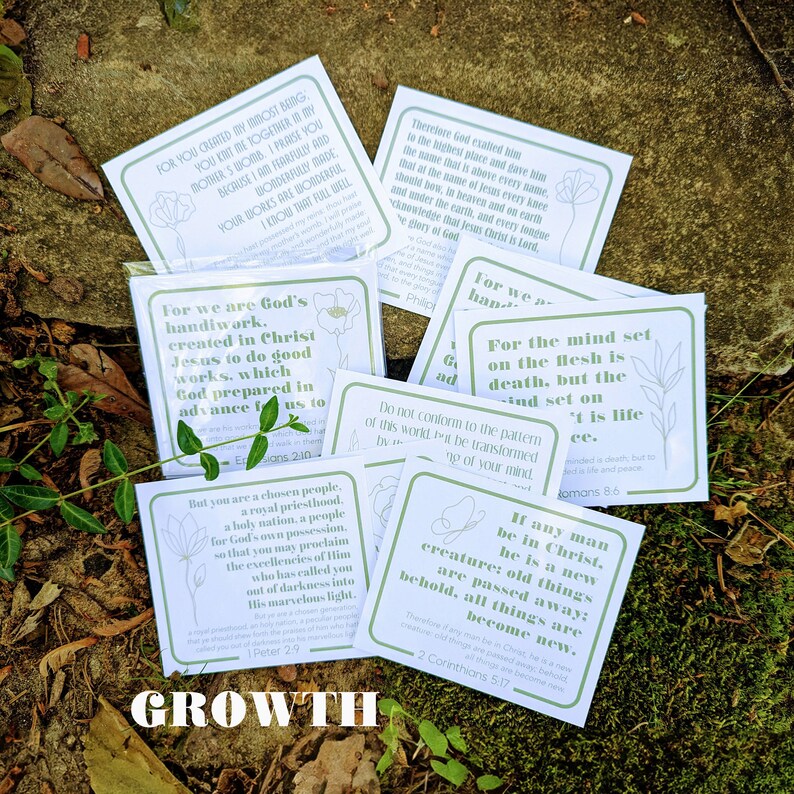 Bible Scripture Cards for Memorizing HIS Word - Set Goals for 2024! - Etsy