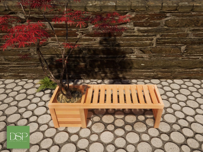 Planter Bench DIY Plans | Easy Woodwork Project | Garden Bench ...