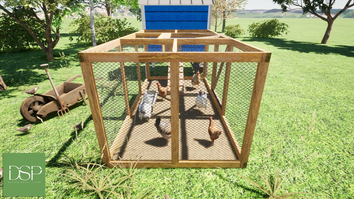 Chicken Run Plans, Chicken Run, Chicken Coop Run Building Plans, DIY ...