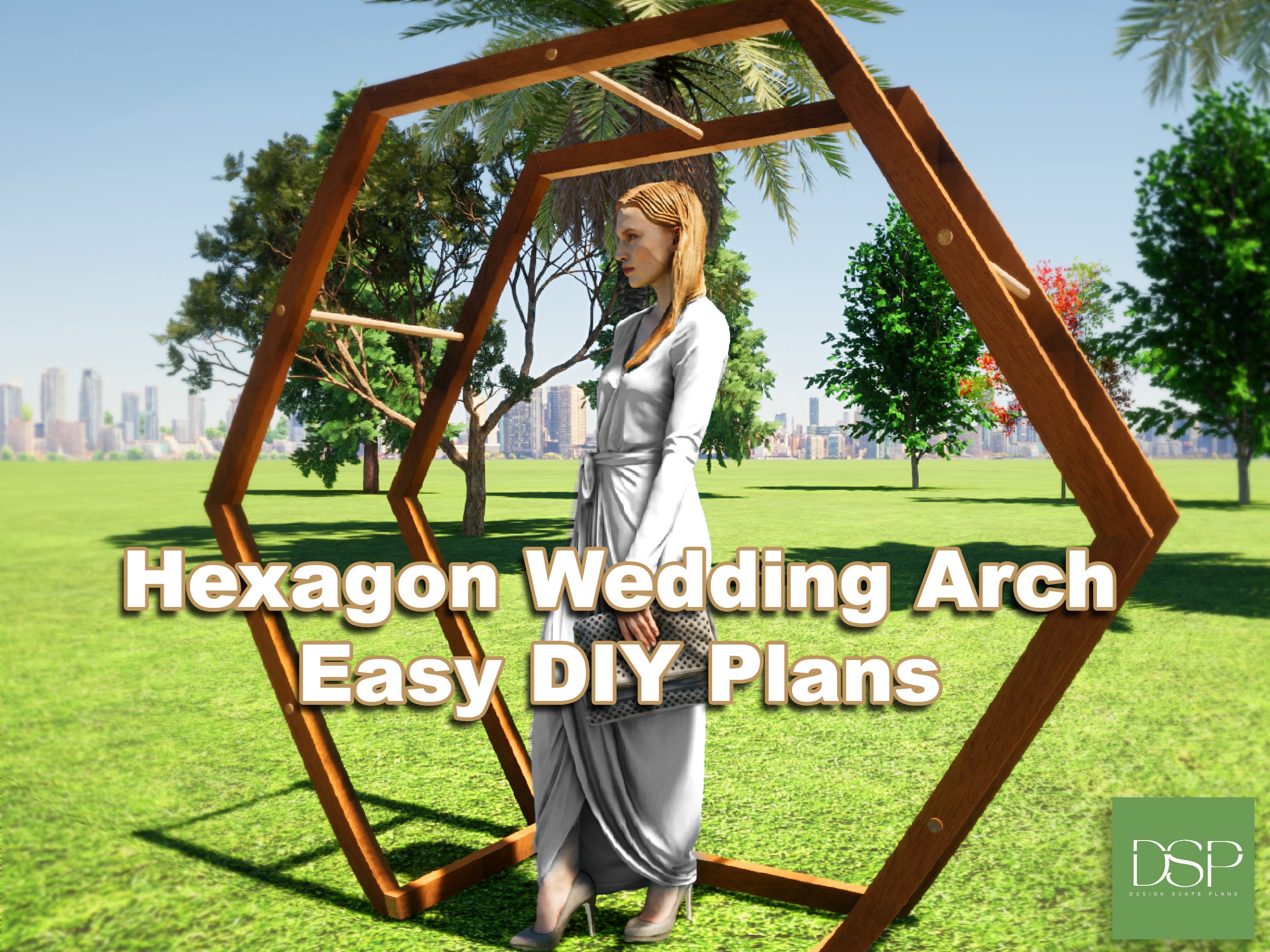 Portable Hexagon Wedding Arbor DIY Plans, Hexagon Wedding Arch Plans ...