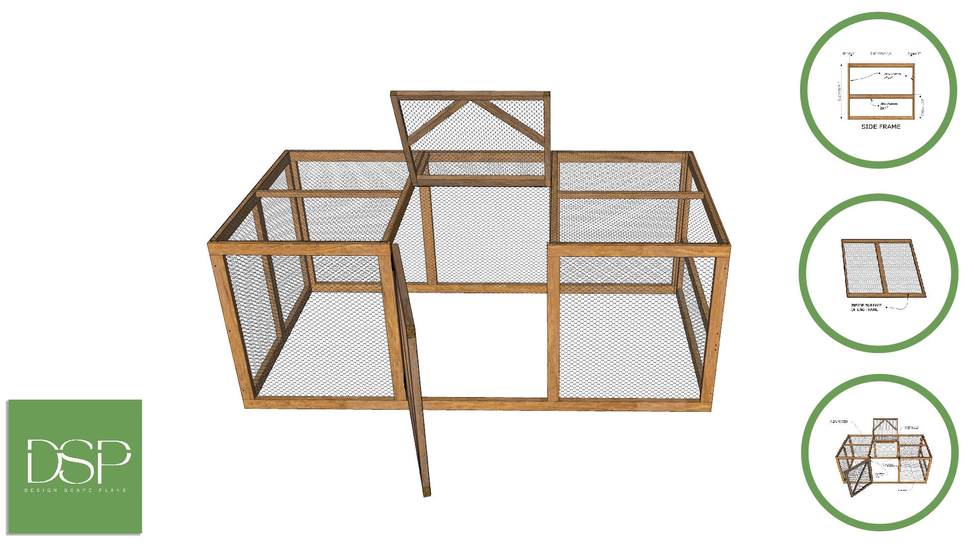 Chicken Run Plans, Chicken Run, Chicken Coop Run Building Plans, DIY ...