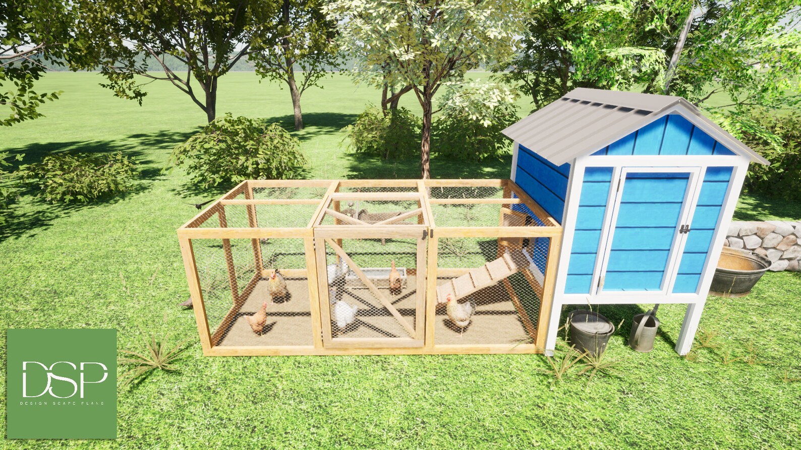 Chicken Run Plans, Chicken Run, Chicken Coop Run Building Plans, DIY ...