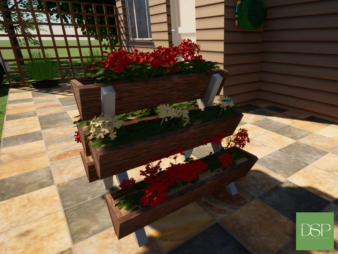 5 Box Tier Planter Plans, Garden Planter Plans, Flower Box Plans, DIY ...