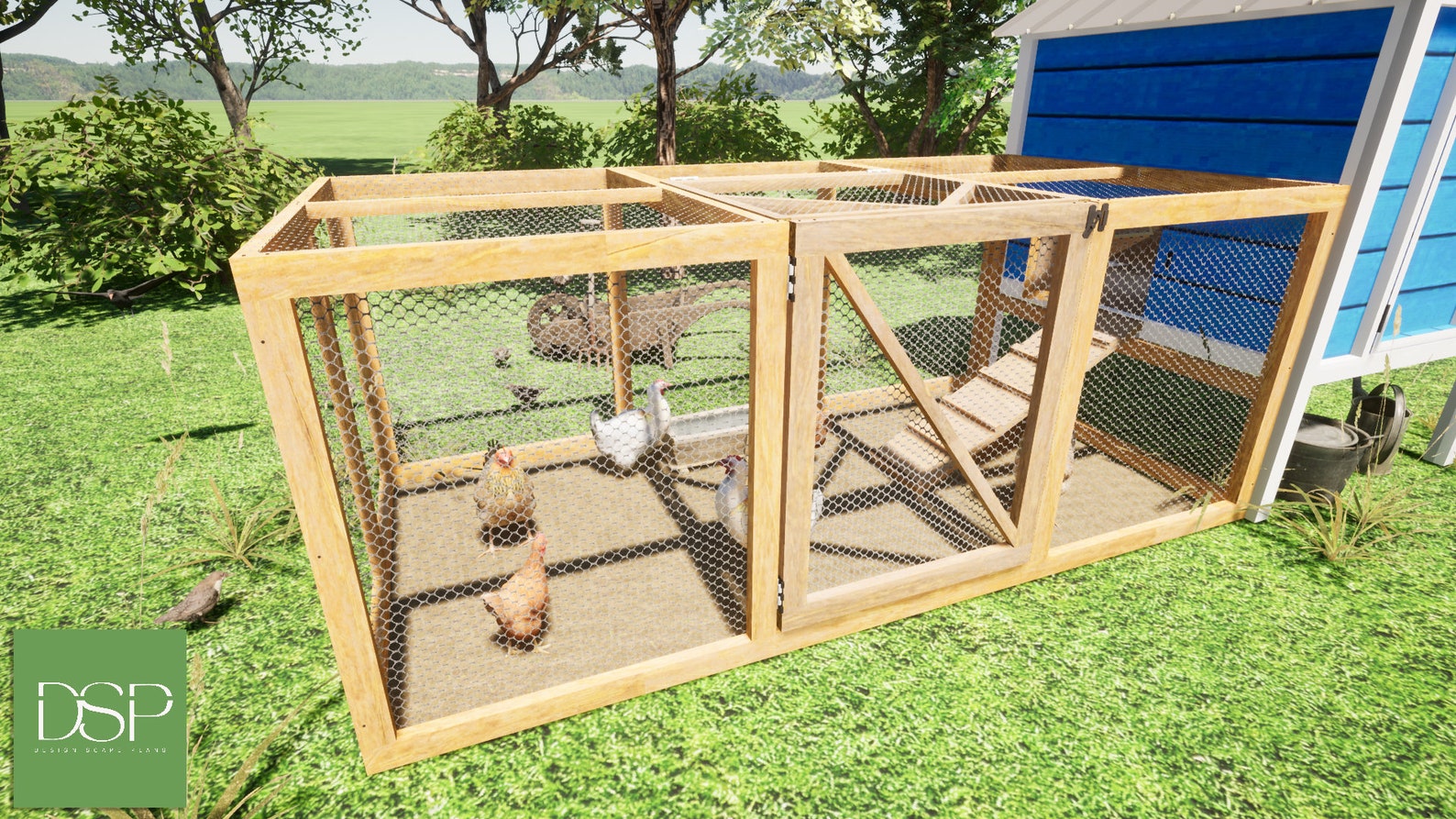 Chicken Run Plans, Chicken Run, Chicken Coop Run Building Plans, DIY ...