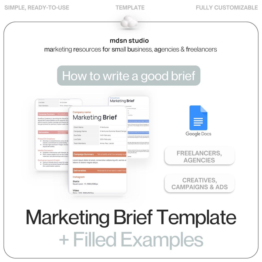 Marketing Campaign Brief Template With Examples | Google Docs ...
