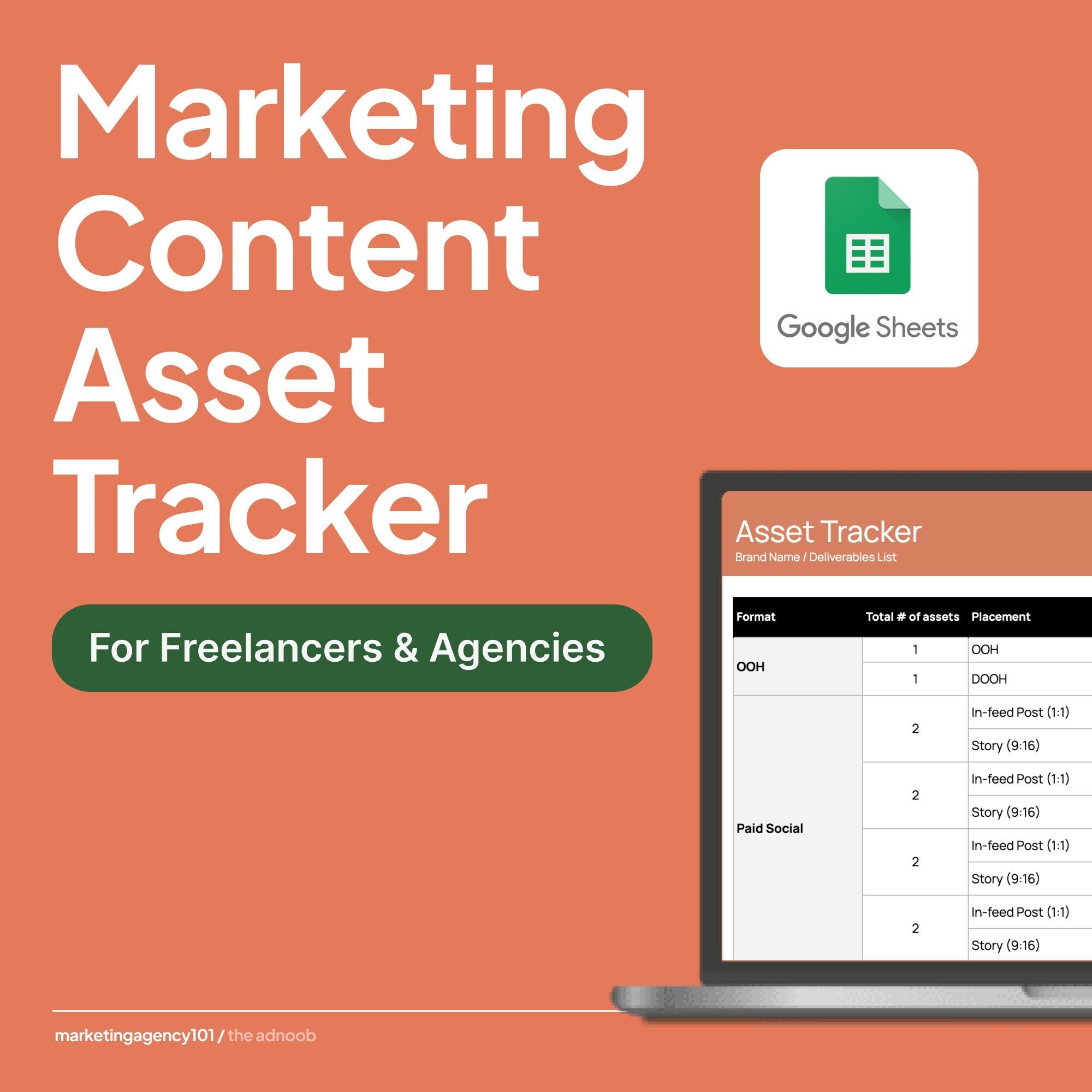 Marketing Campaign Assets Tracker Google Sheets Deliverables List ...
