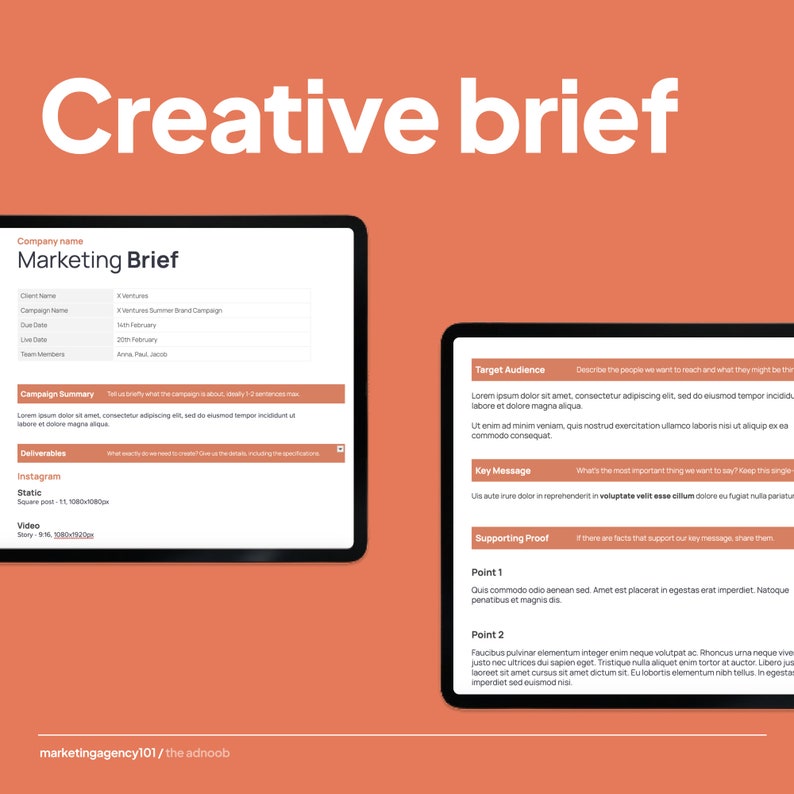 Marketing Campaign Brief Template | Google Docs | Project Planner ...