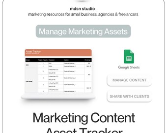 Marketing Campaign Assets Tracker | Google Sheets | Deliverables List ...