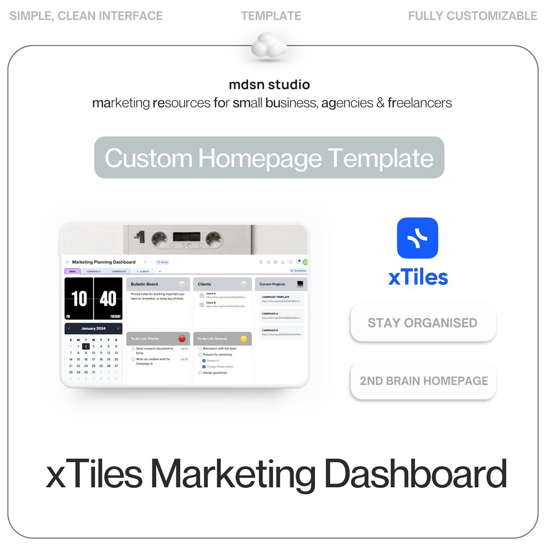 Plantilla de planificador de marketing de XTiles / Planificación de campañas / Gestión de ...