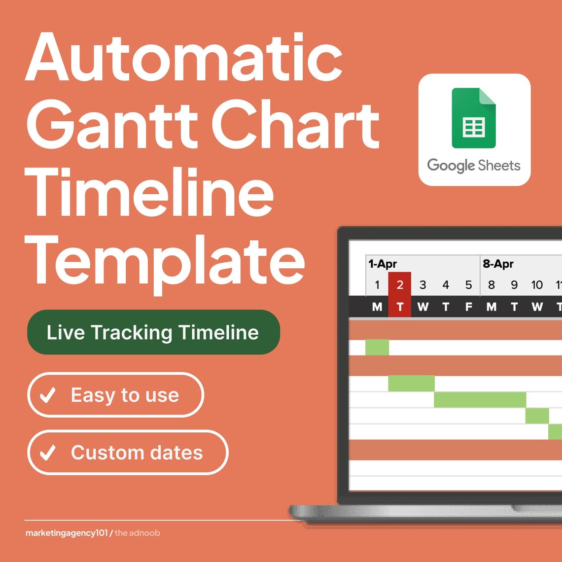 Dynamic Project Timeline Template for Google Sheets Automated ...