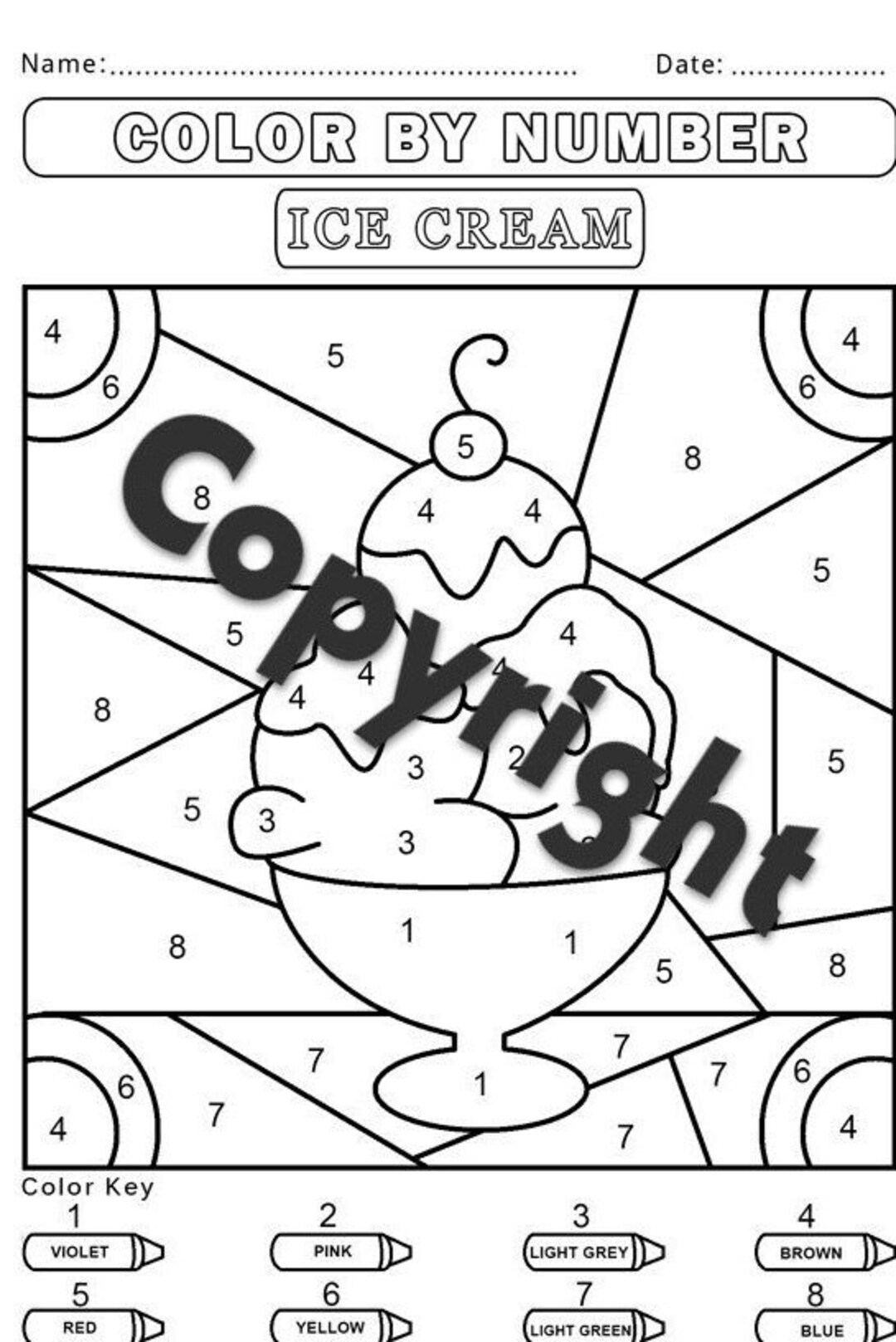 Colour by Numbers for Kids 5 Pack - Etsy