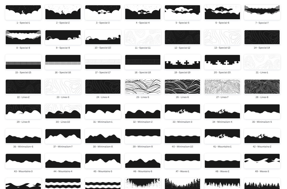 Notion Covers: Monochrome Style, Black & White Page Aesthetic, and ...