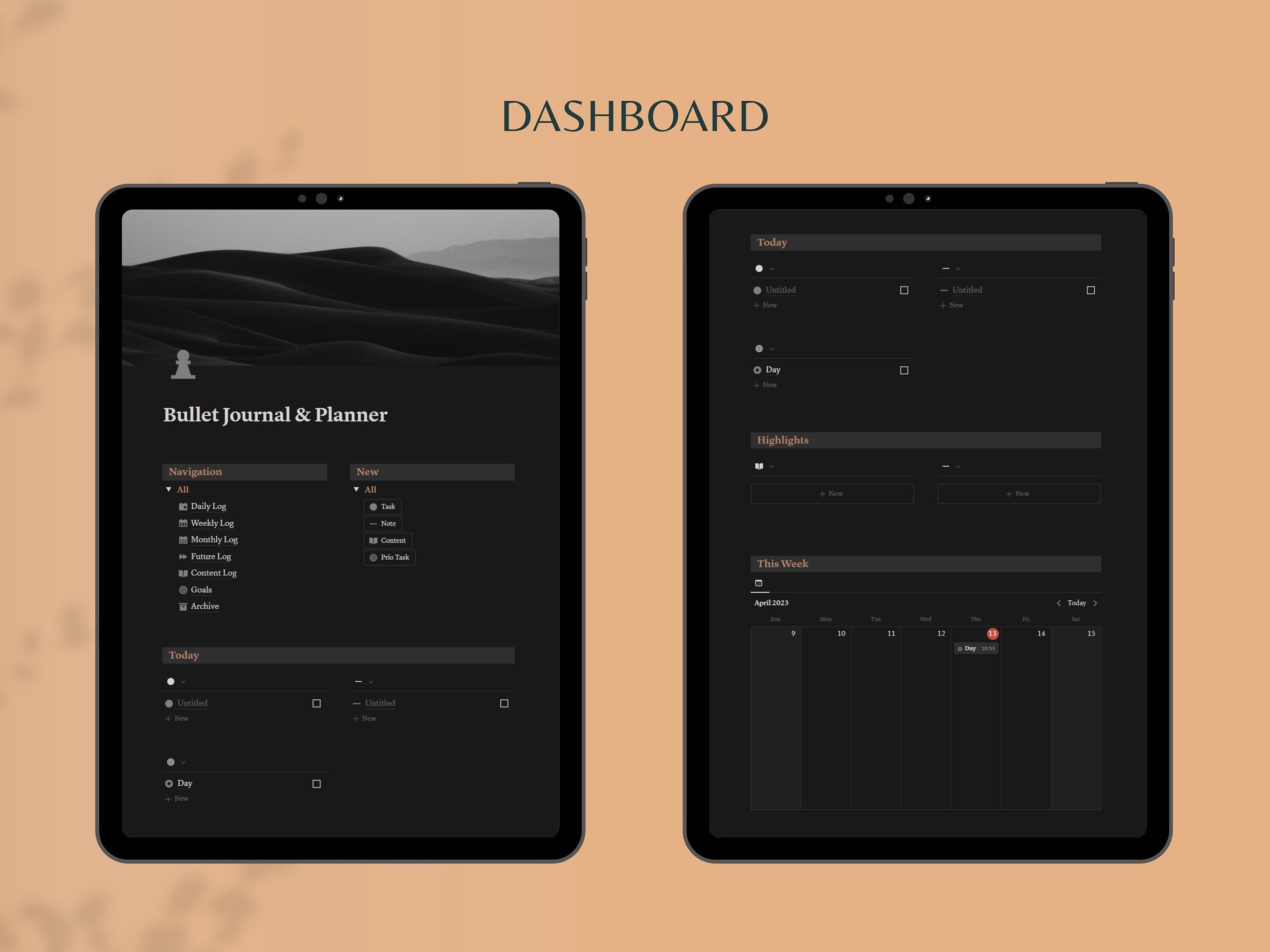Notion Template, Bullet Journal & Planner, All in One Life Planner ...