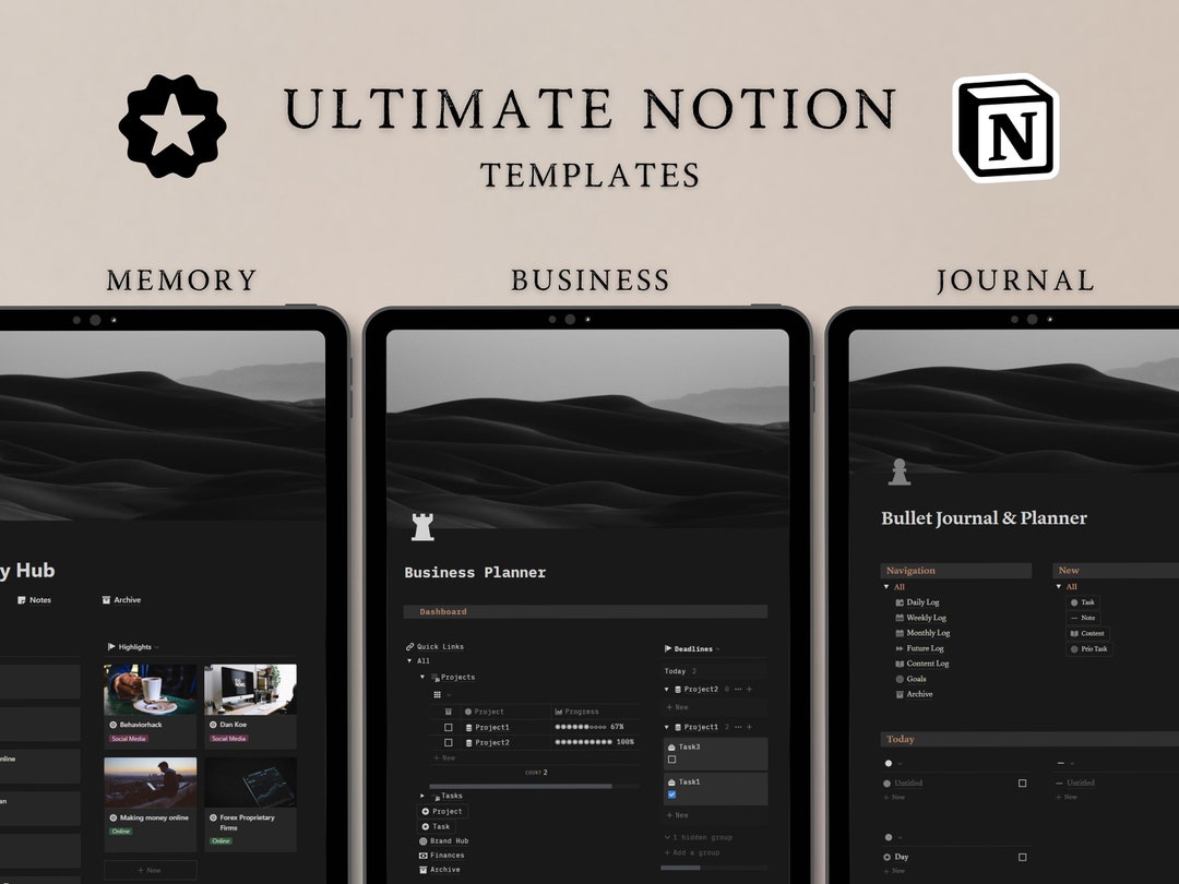 Ultimate Notion Template Collection - Business Planning - Bullet ...