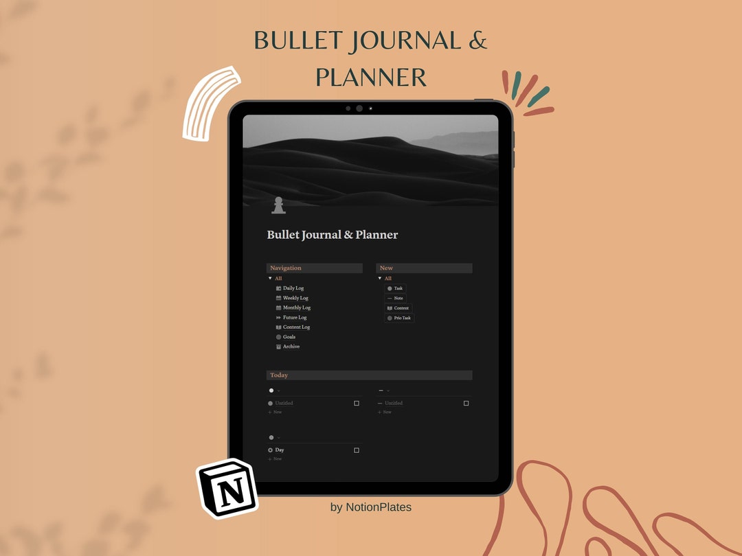 Notion Template, Bullet Journal & Planner, All in One Life Planner ...