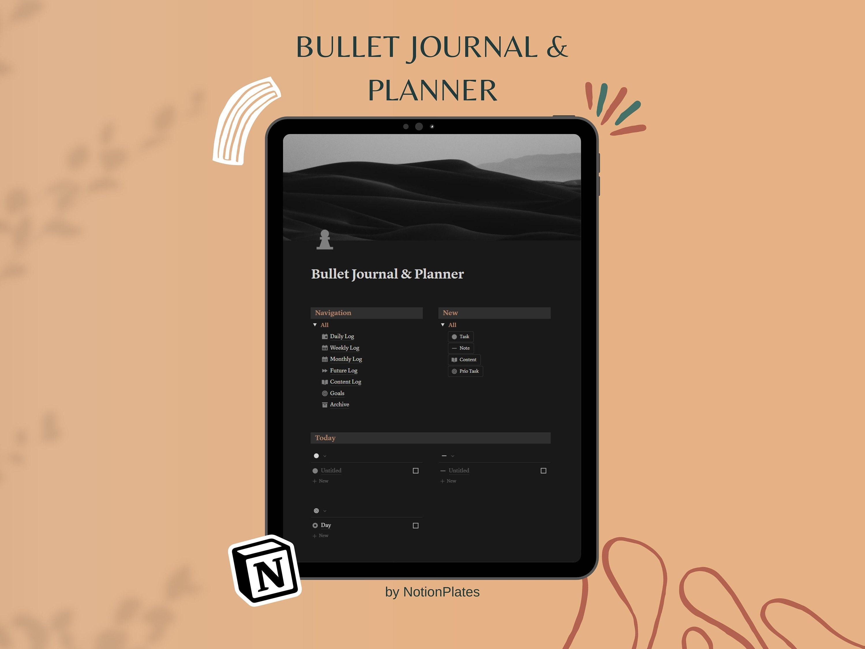 Notion Template, Bullet Journal & Planner, All in One Life Planner ...