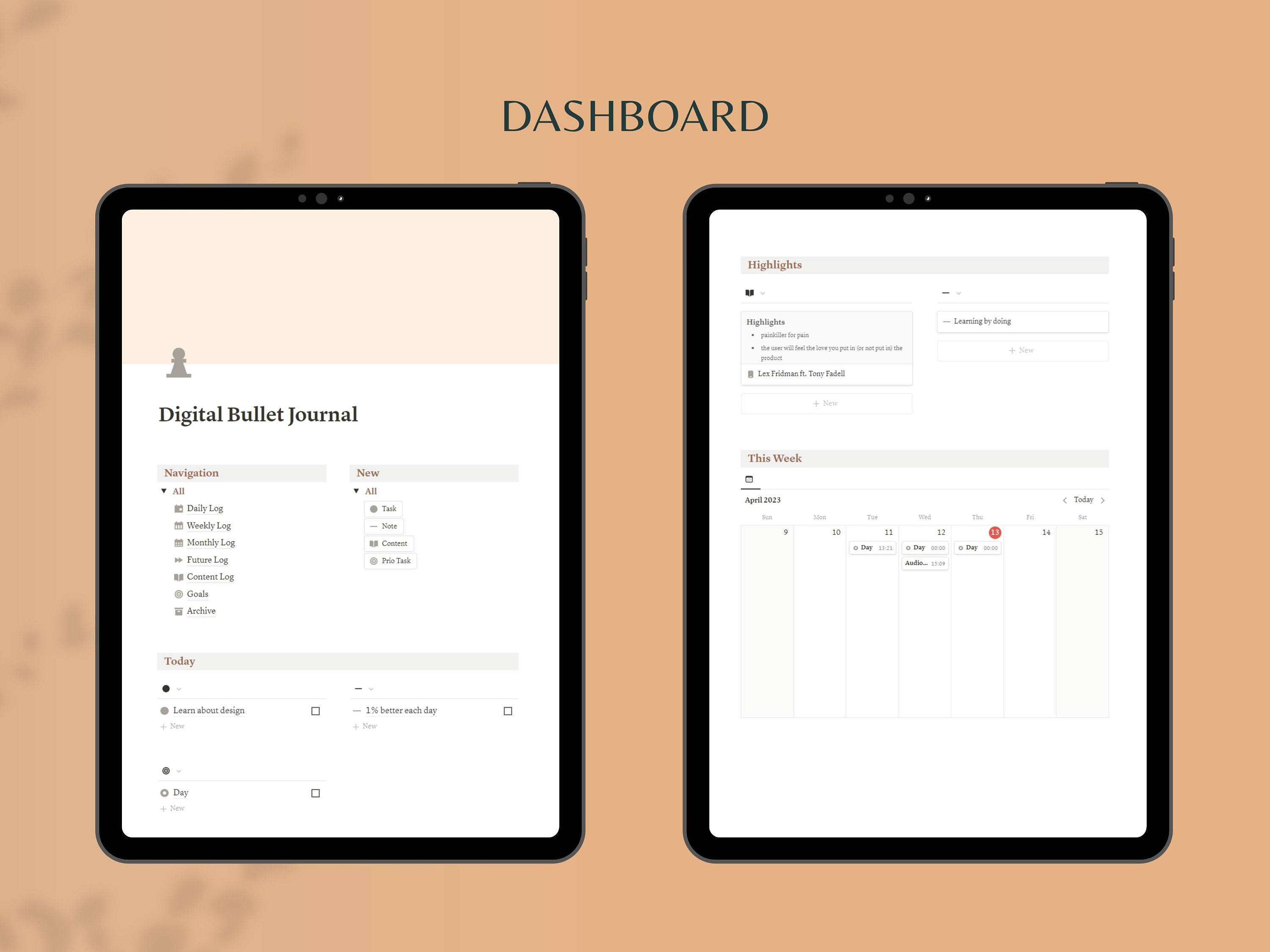 Notion Template, Digital Bullet Journal, All in One Life Planner, Daily ...