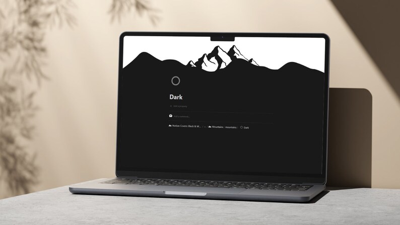 Notion Covers: Monochrome Style, Black & White Page Aesthetic, and ...