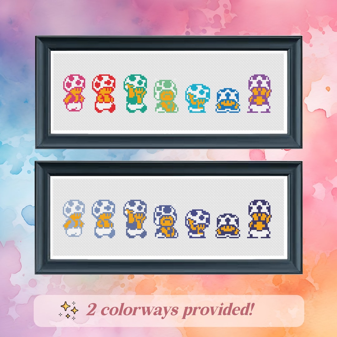 Super Mario Bros. 2 - Toad - Cross Stitch Pattern - Counted Cross ...