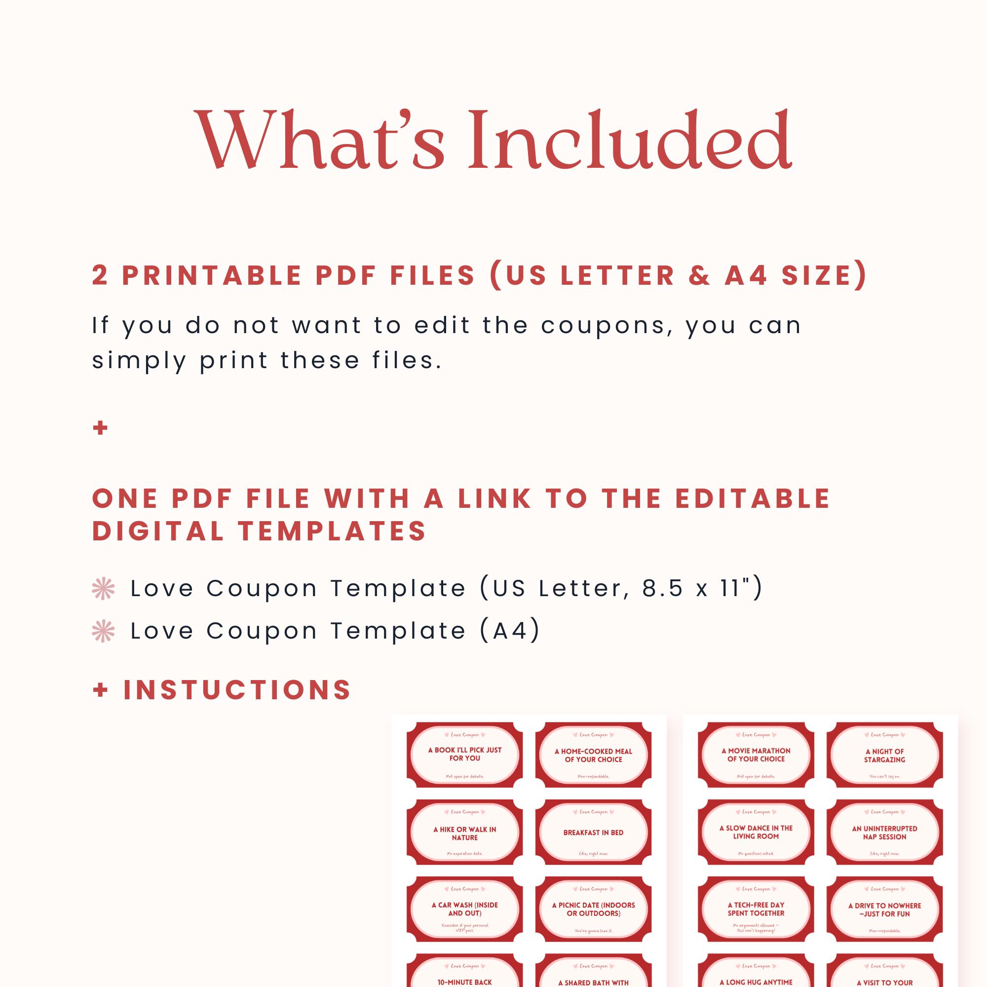 Printable Love Coupon Book for Anniversaries | Romantic Anniversary ...